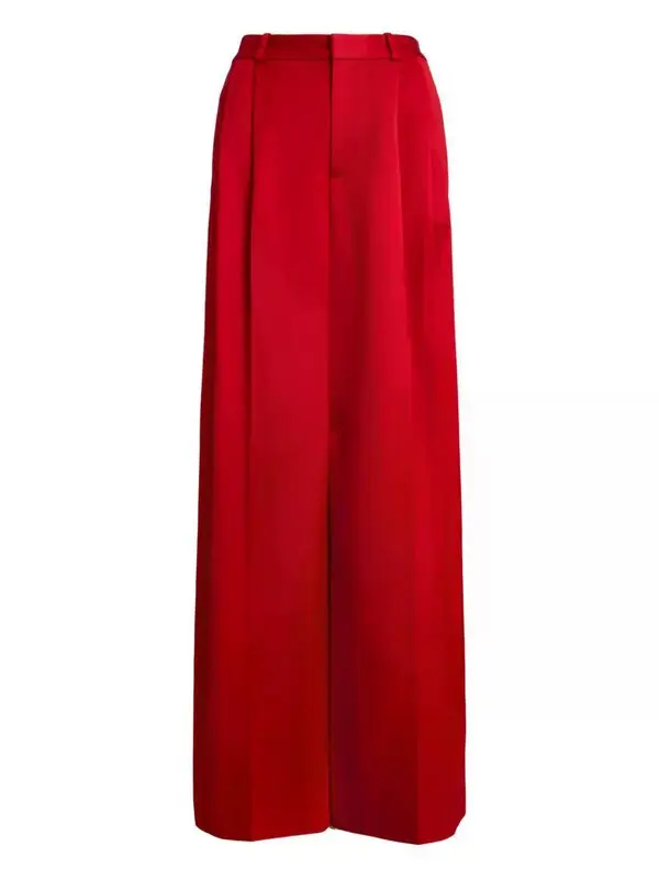 Polo Ralph Lauren Pleated Wide-leg Trousers - Red