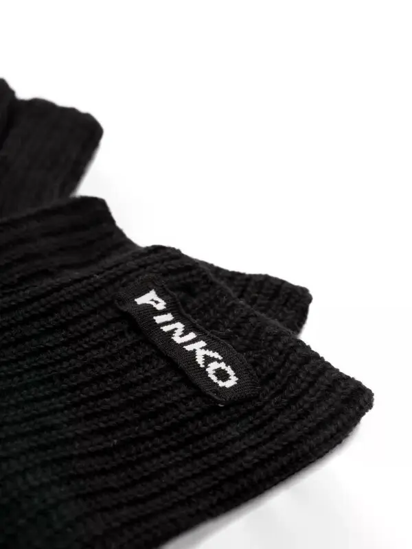 Pinko Ribbed-knit Gloves