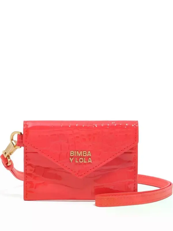Bimba Y Lola Crocodile-effect Cardholder - Red