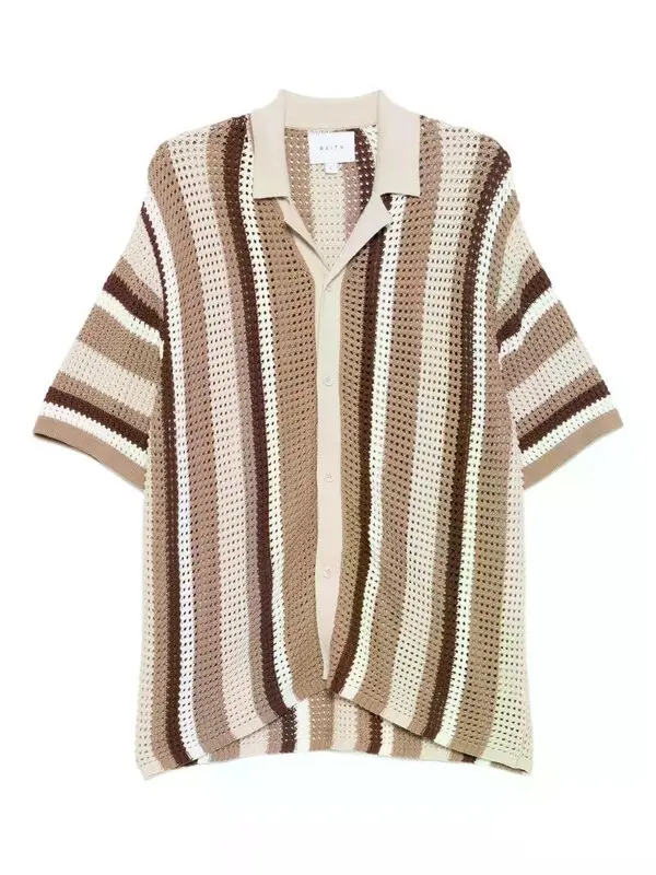 RAITH Dellamore Striped Shirt - Brown