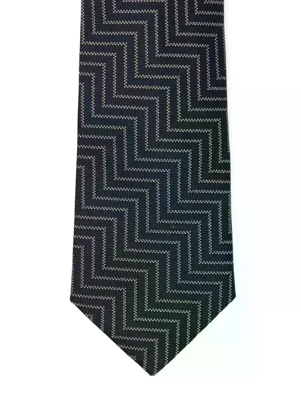 Giorgio Armani Printed Silk Tie - Blue