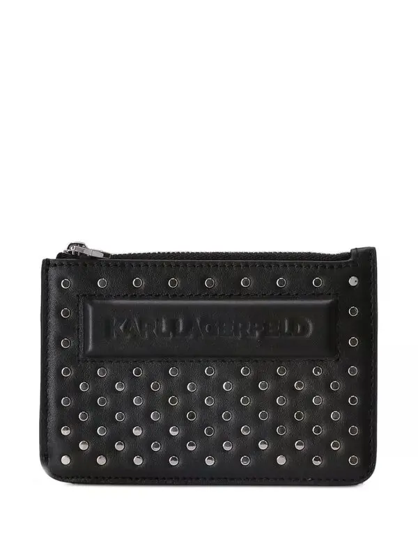 Karl Lagerfeld Stud-embellished Wallet - Black