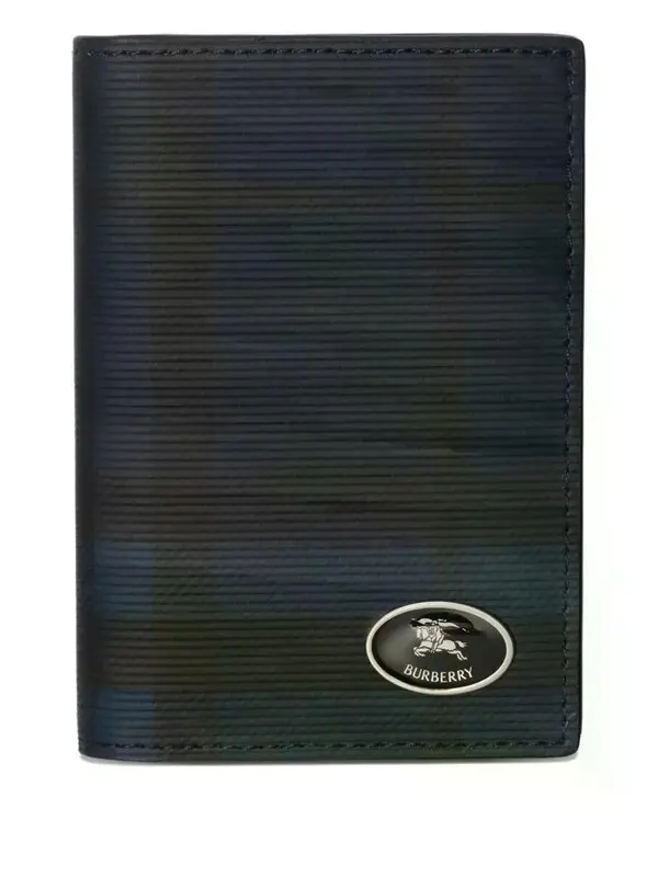 Burberry Check-pattern Bi-fold Cardholder - Blue