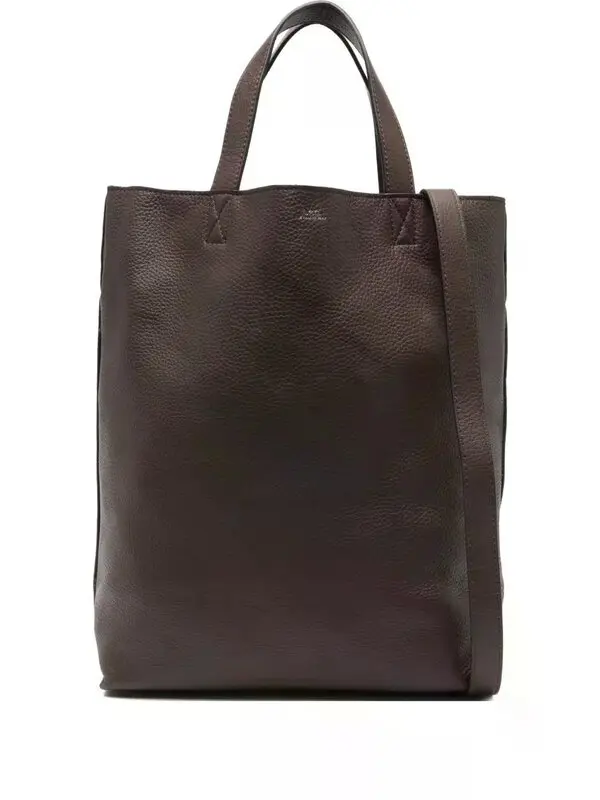 A.p.c. Leather Tote Bag With Logo