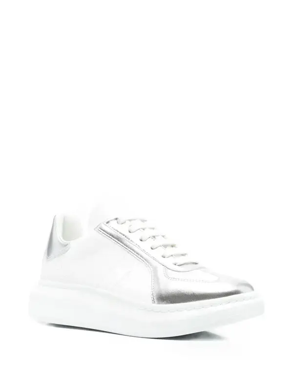Alexander McQueen Oversized Metallic-panel Leather Sneakers