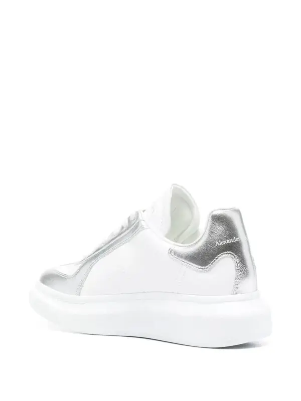 Alexander McQueen Oversized Metallic-panel Leather Sneakers