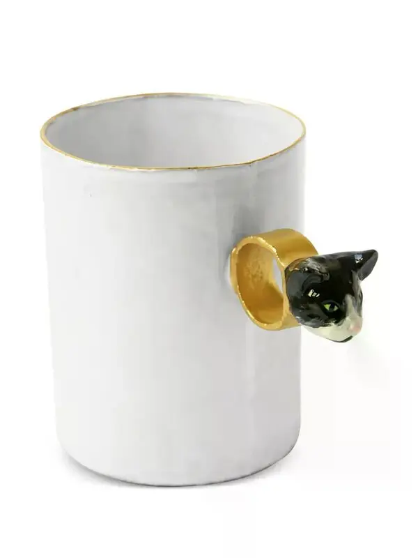ASTIER DE VILLATTE X Serena Carone Cat Ring Mug - White