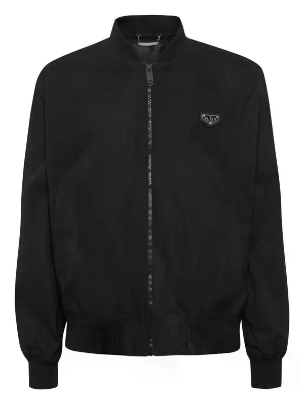 Philipp Plein Logo-appliqué Bomber Jacket - Black