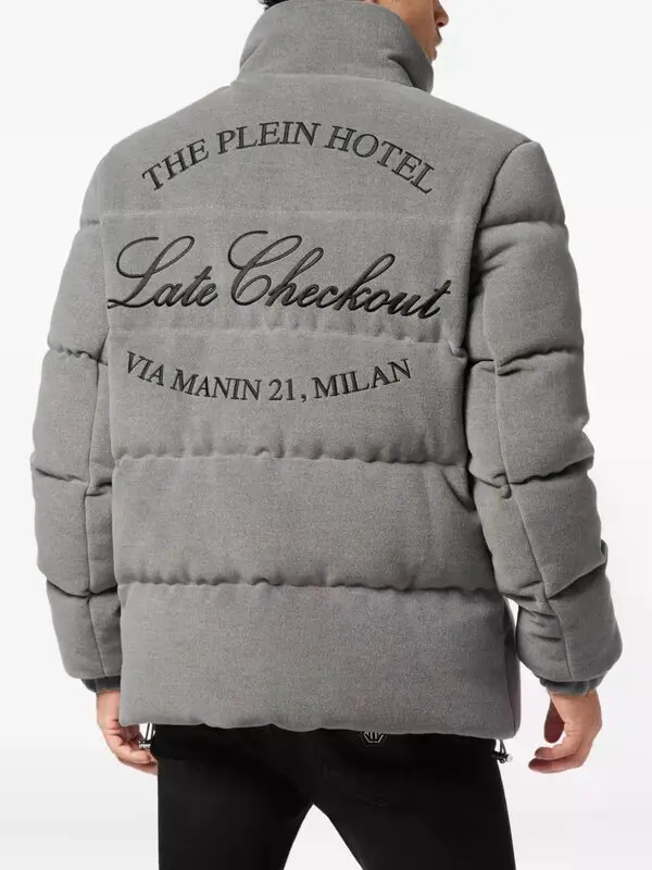 Philipp Plein Quilted Puffer Jacket - Grey