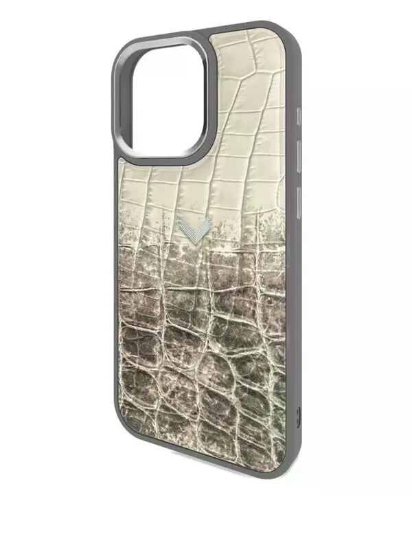 VELANTE Crocodile-texture Iphone 16 Pro Max Phone Case - Brown