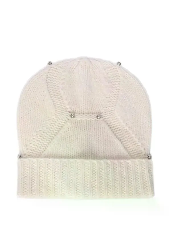 KANGRA Crystal-embellished Wool Beanie - Neutrals