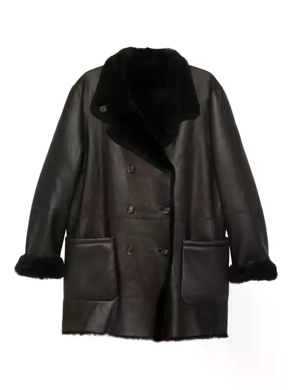 Giorgio Armani Double-breasted Shearling Coat