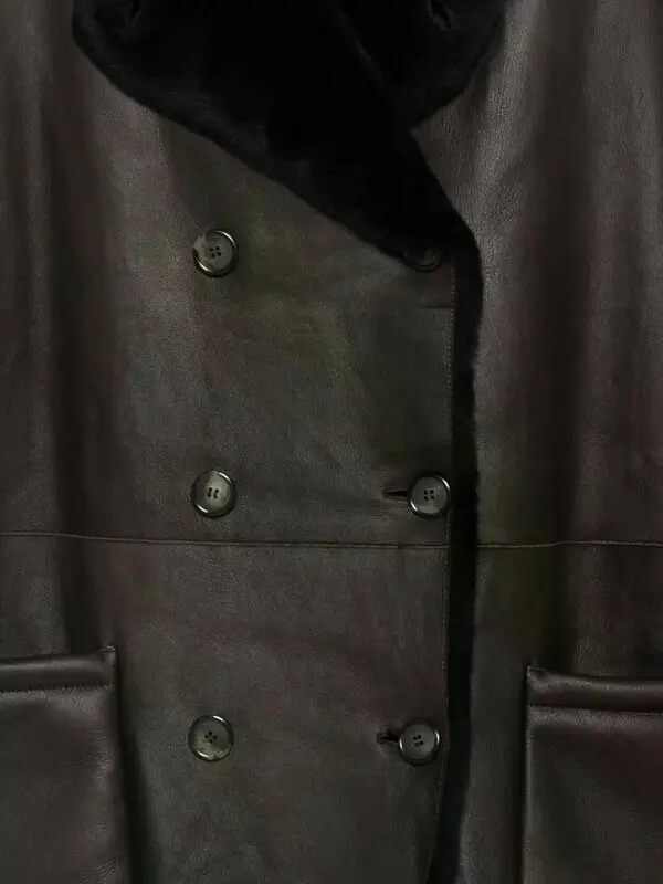 Giorgio Armani Double-breasted Shearling Coat