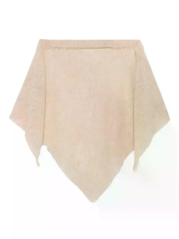 Faliero Sarti Chal Triax Raw-edge Triangular Scarf - Neutrals