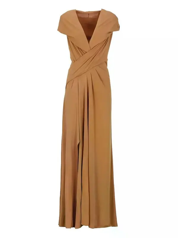 Alberta Ferretti Draped Detailing Maxi Dress