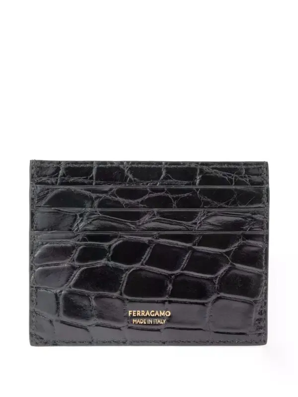 FERRAGAMO Gancini Cardholder - Black