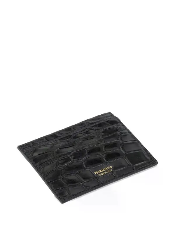 FERRAGAMO Gancini Card Holder - Black