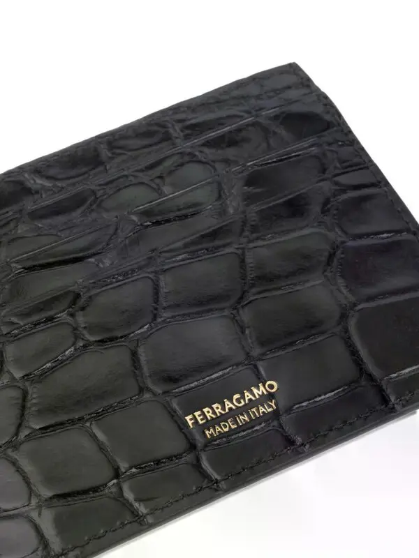 FERRAGAMO Gancini Card Holder - Black