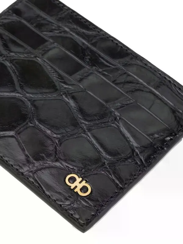 FERRAGAMO Gancini Card Holder - Black