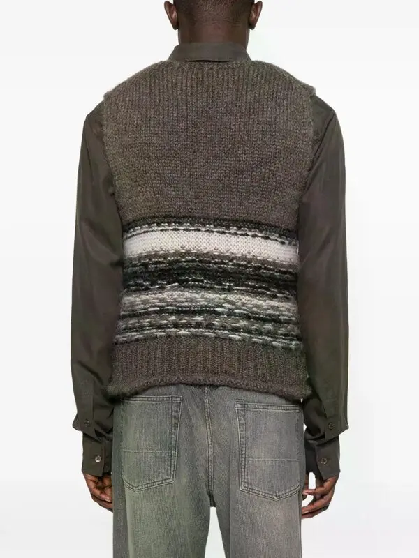 Our Legacy Fair Isle Knit Vest - Brown