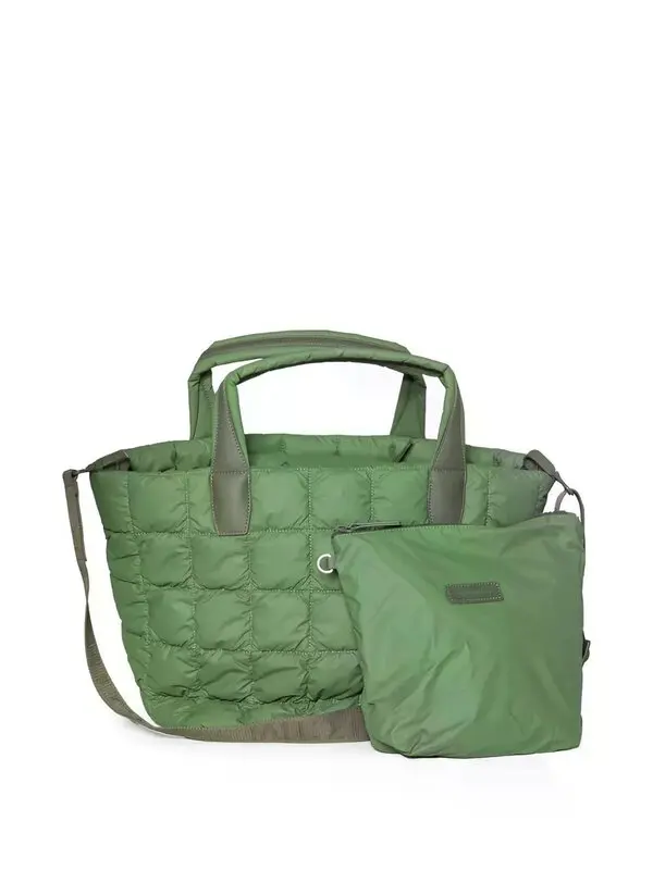VEECOLLECTIVE Quilted Top-handle Tote Bag - Green