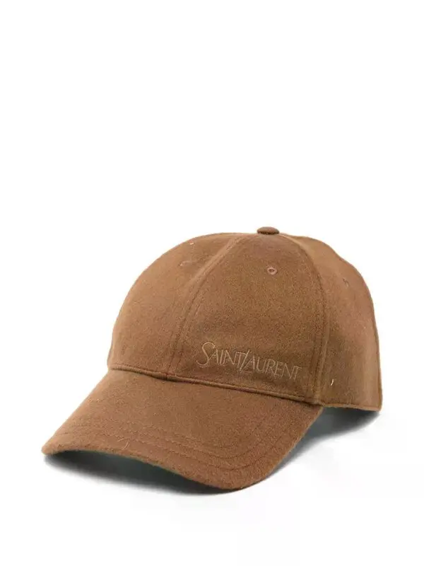 Saint Laurent Logo Cap - Brown