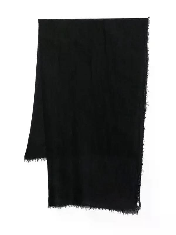 Rick Owens Frayed-edge Scarf - Black