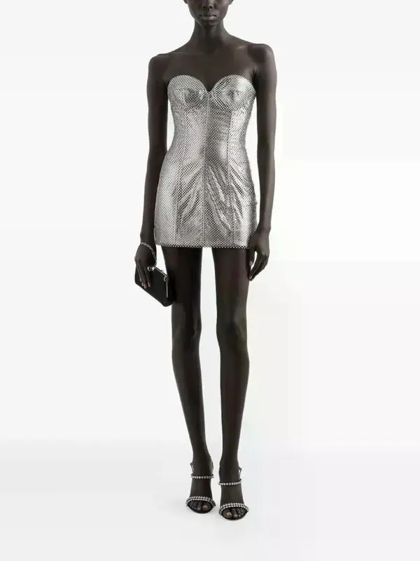 Dolce & Gabbana Mesh Strapless Mini Dress