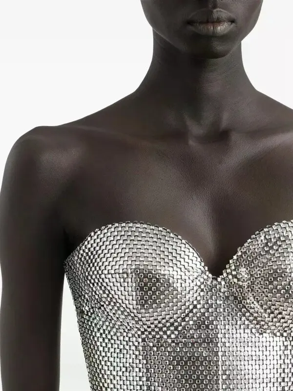 Dolce & Gabbana Mesh Strapless Mini Dress