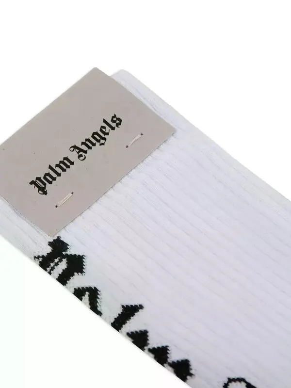 Palm Angels Logo-detail Cotton-blend Socks