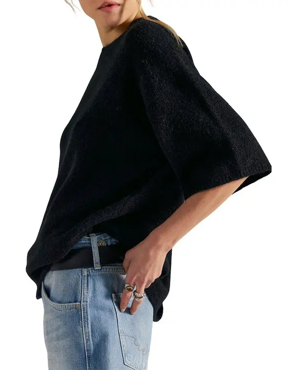 Free People Margot Sweater Tee - Black