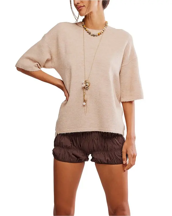 Free People Margot Sweater Tee - Pearl Melange