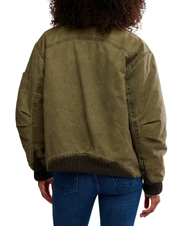 Free People Jax Washed Bomber Jacket