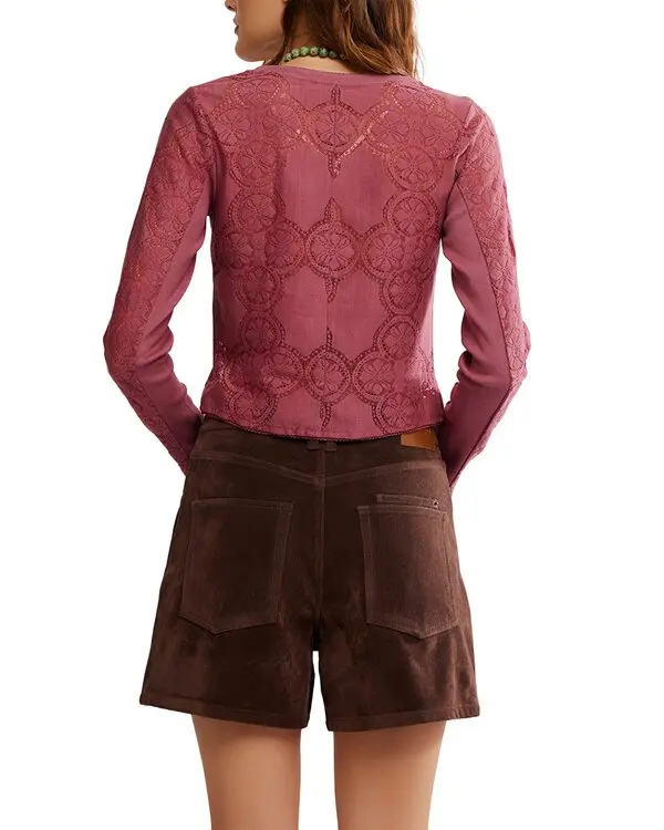 Free People Jae Lace Blouse - Crushed Be
