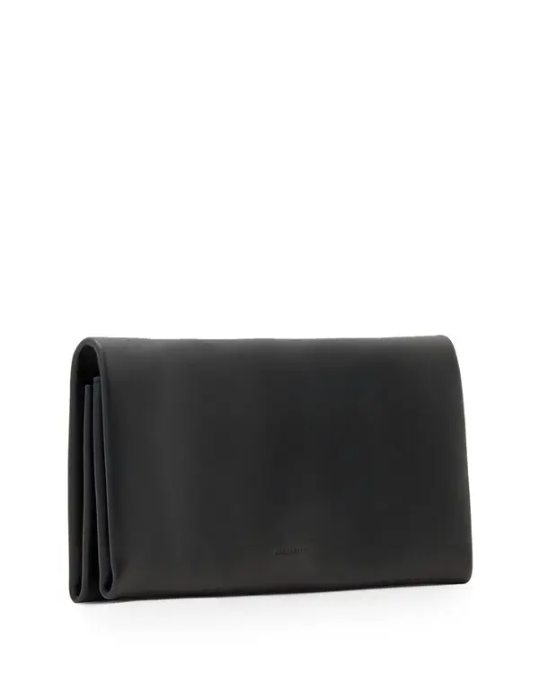 ALLSAINTS Harluna Leather Clutch - Black