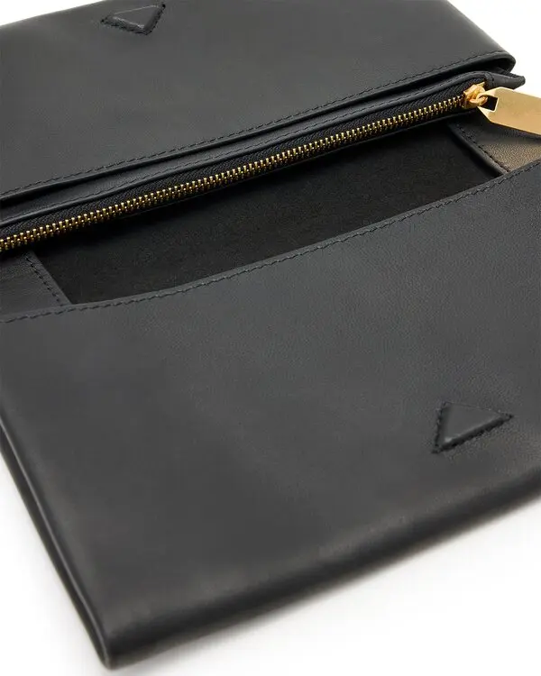 ALLSAINTS Harluna Leather Clutch - Black