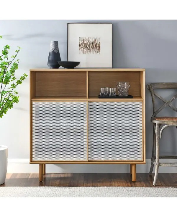 MODWAY Kurtis 47 Display Cabinet - Oak