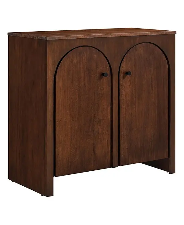 MODWAY Appia 2-door Arched Door Storage Cabinet - Walnut