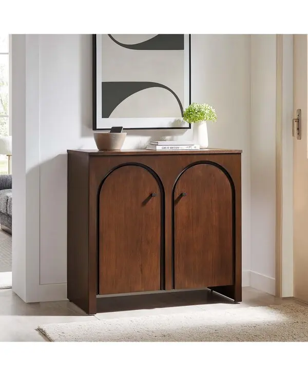 MODWAY Appia 2-door Arched Door Storage Cabinet