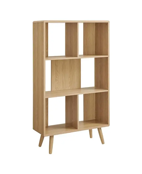 MODWAY Transmit 5 Shelf Wood Grain Bookcase - Oak