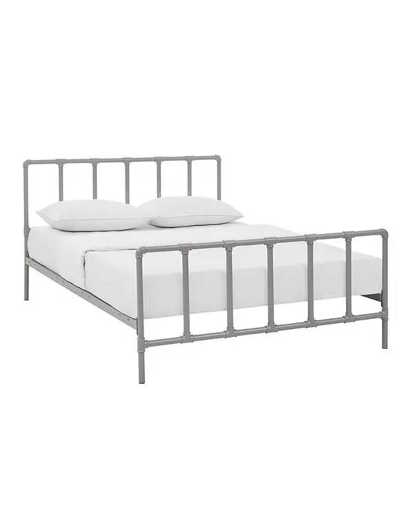MODWAY Dower Stainless Steel Bed - Gray