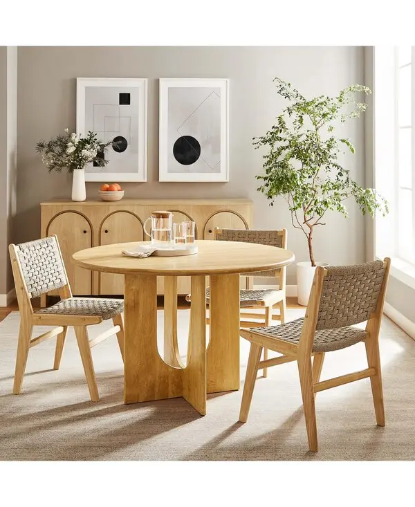 MODWAY Rivian Round 48 Wood Dining Table
