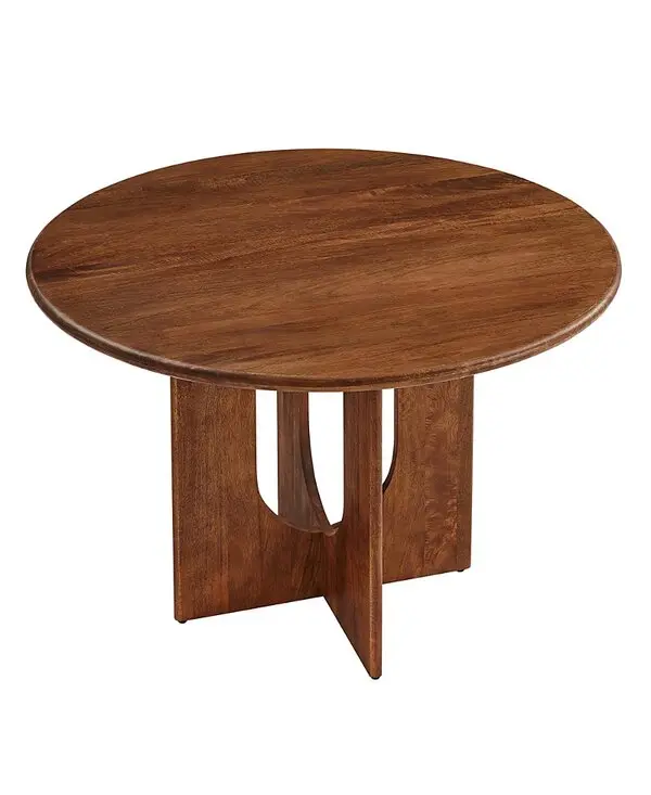 MODWAY Rivian Round 48 Wood Dining Table - Walnut