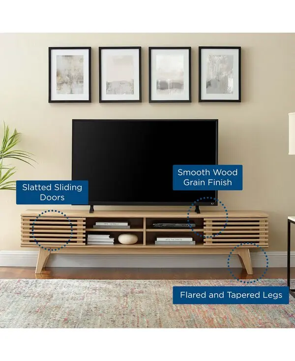 MODWAY Render 70 Entertainment Center Tv Stand - Oak