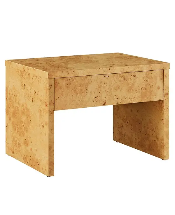 MODWAY Hudson 1-drawer Burl Wood Nightstand