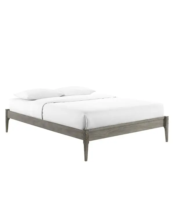 MODWAY June Wood Platform Bed Frame - Gray