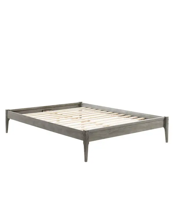 MODWAY June Wood Platform Bed Frame - Gray