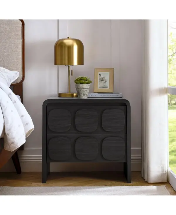 MODWAY Toscana 2-drawer Nightstand - Black