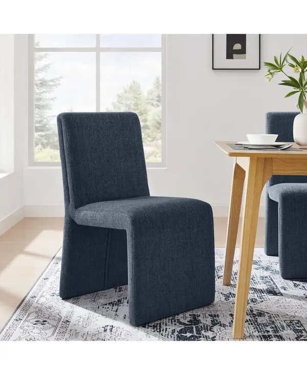 MODWAY Emory Fabric Upholstered Dining Side Chair - Slate Blue