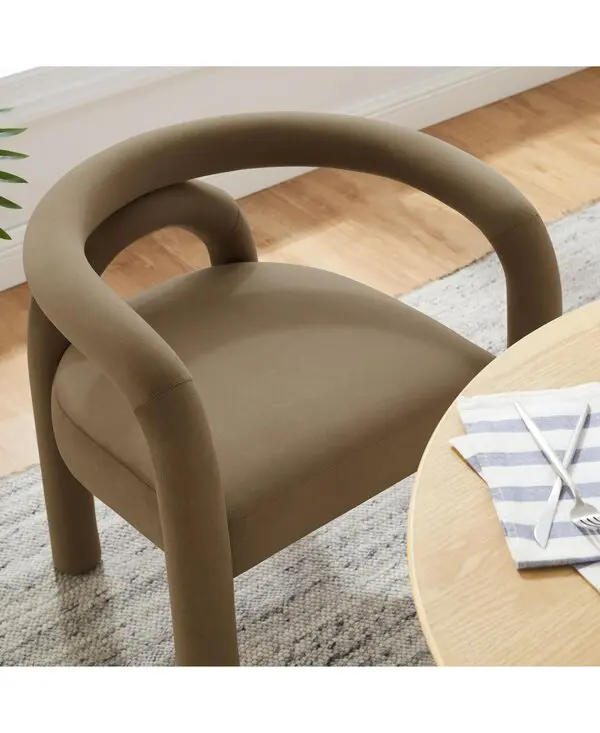 MODWAY Astrid Performance Velvet Dining Chair - Camel